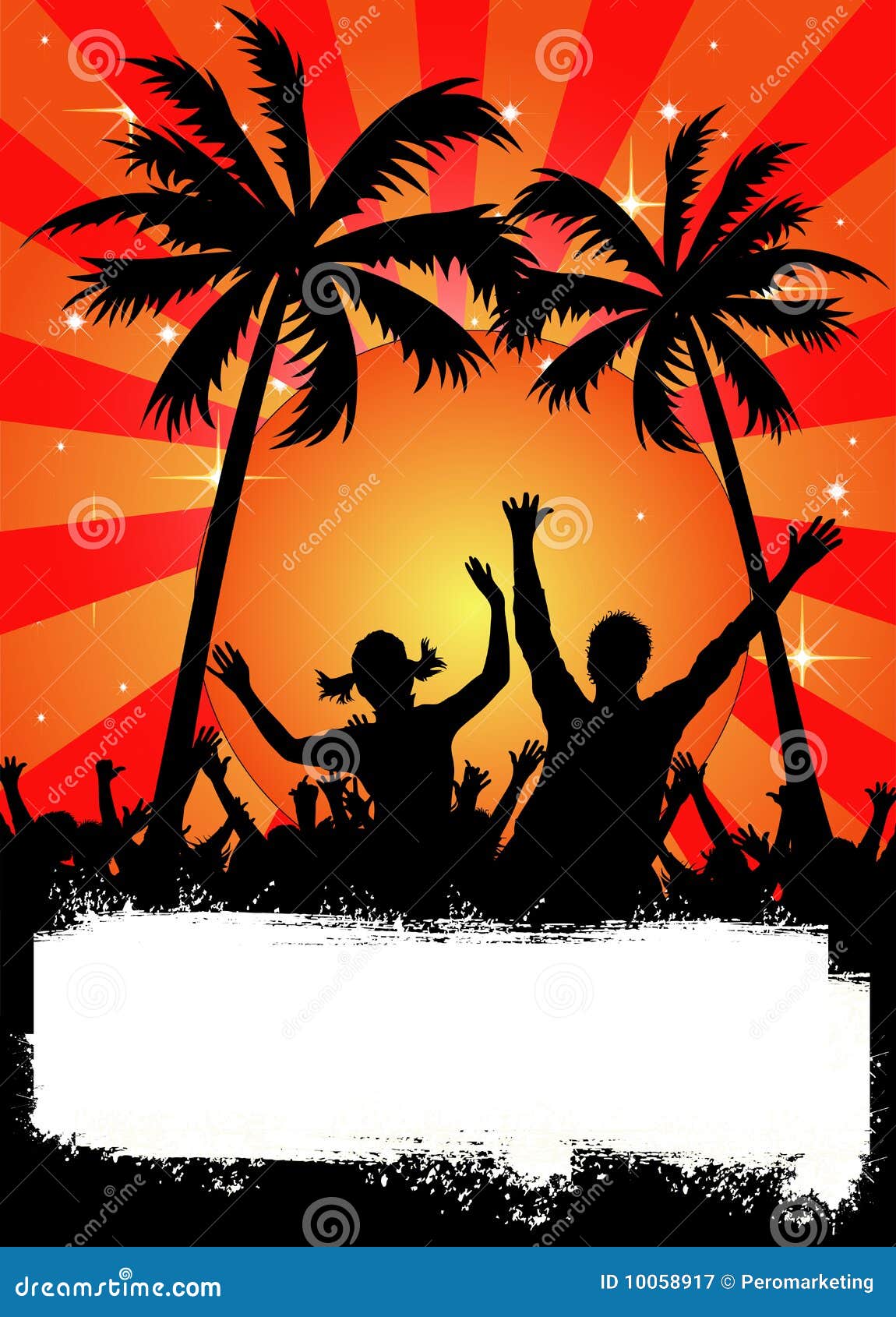 Beachparty Background Royalty-Free Illustration | CartoonDealer.com ...
