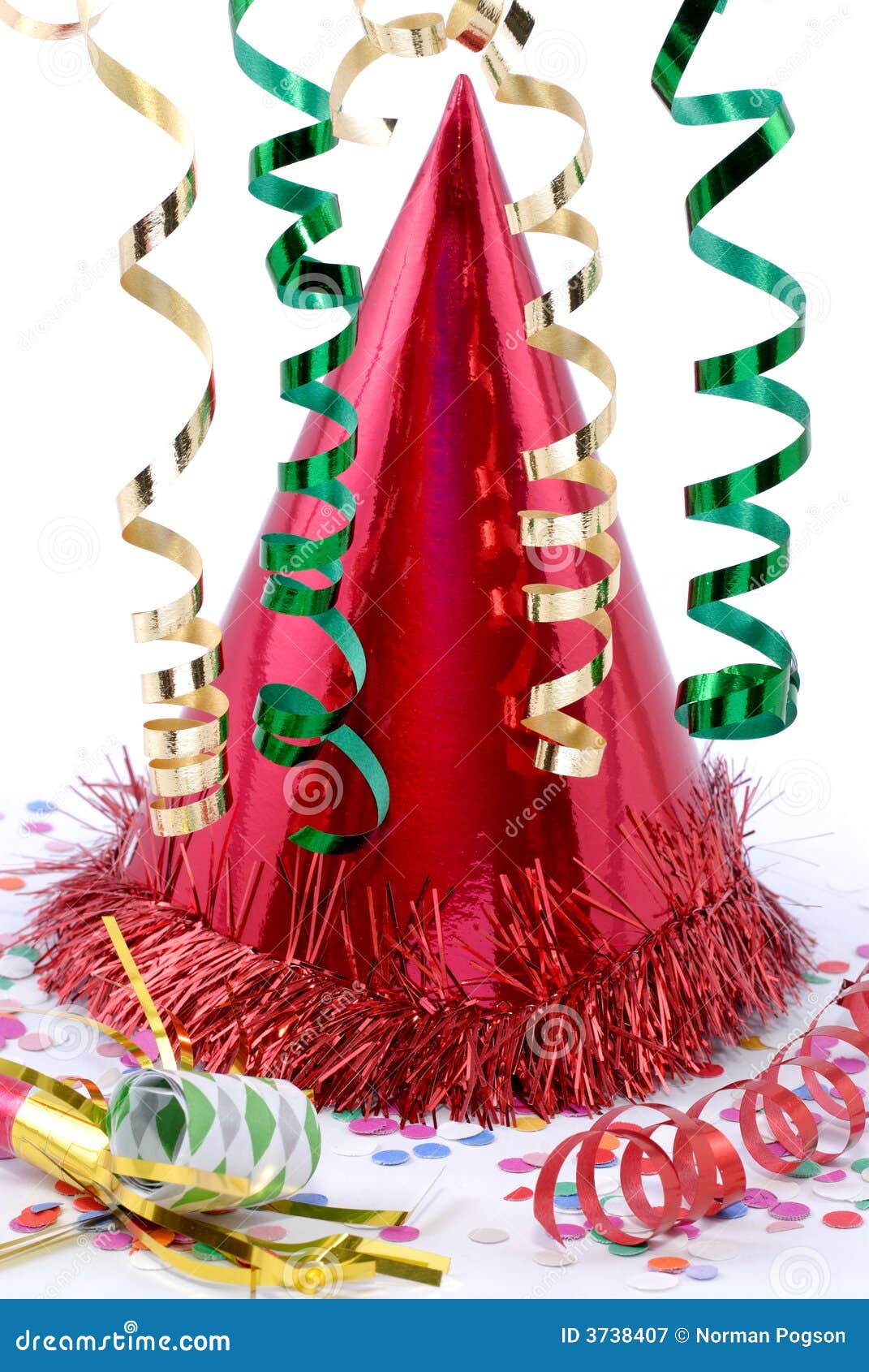 Red Party Hat stock image. Image of maker, noise, holidays - 3738407