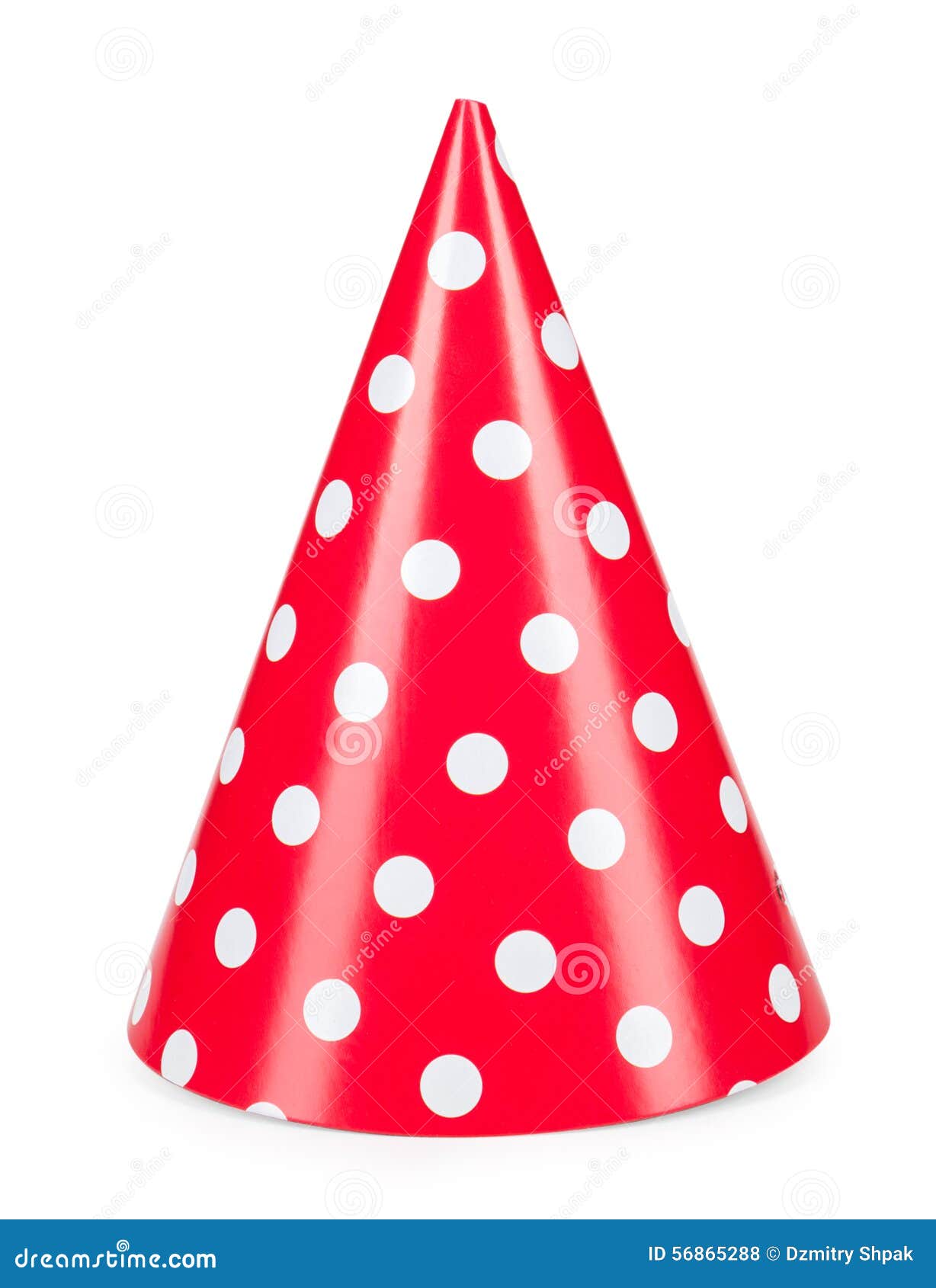 Red Party Hat Isolated on a White Background Stock Photo - Image of ...