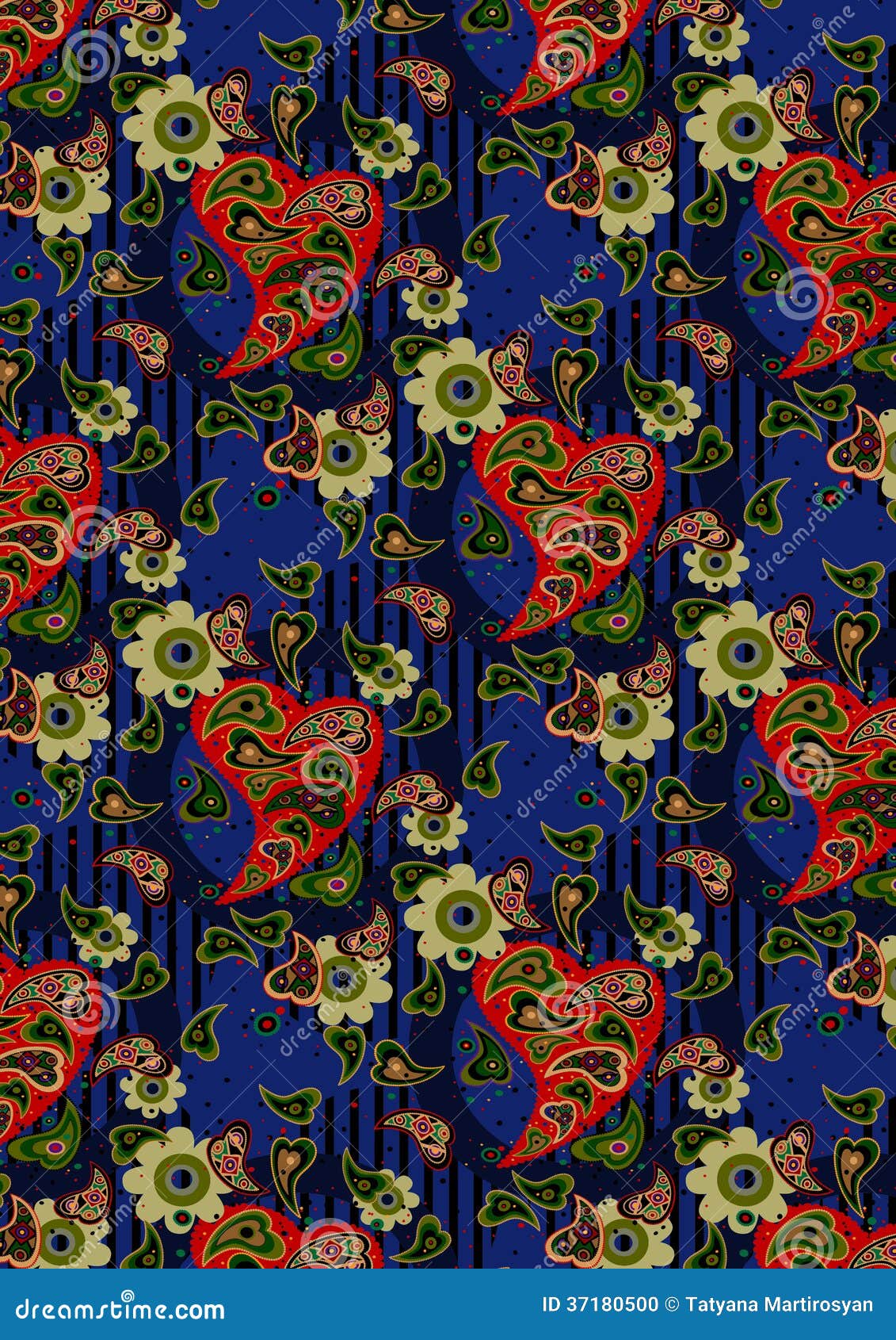 Pasley Seamless Pattern. Vector | CartoonDealer.com #94598606