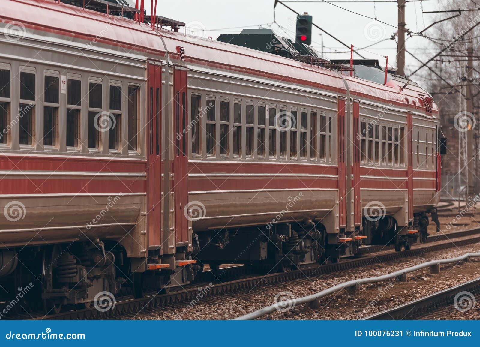 Red passenger train stock image. Image of train, transit - 100076231