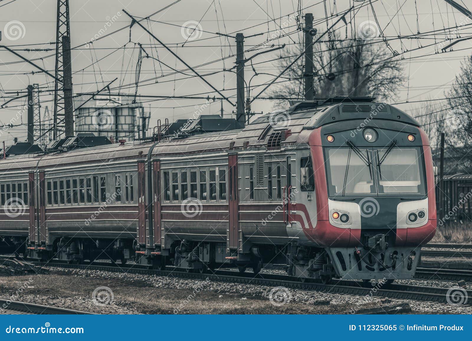 Red passenger train stock image. Image of soviet, express - 112325065