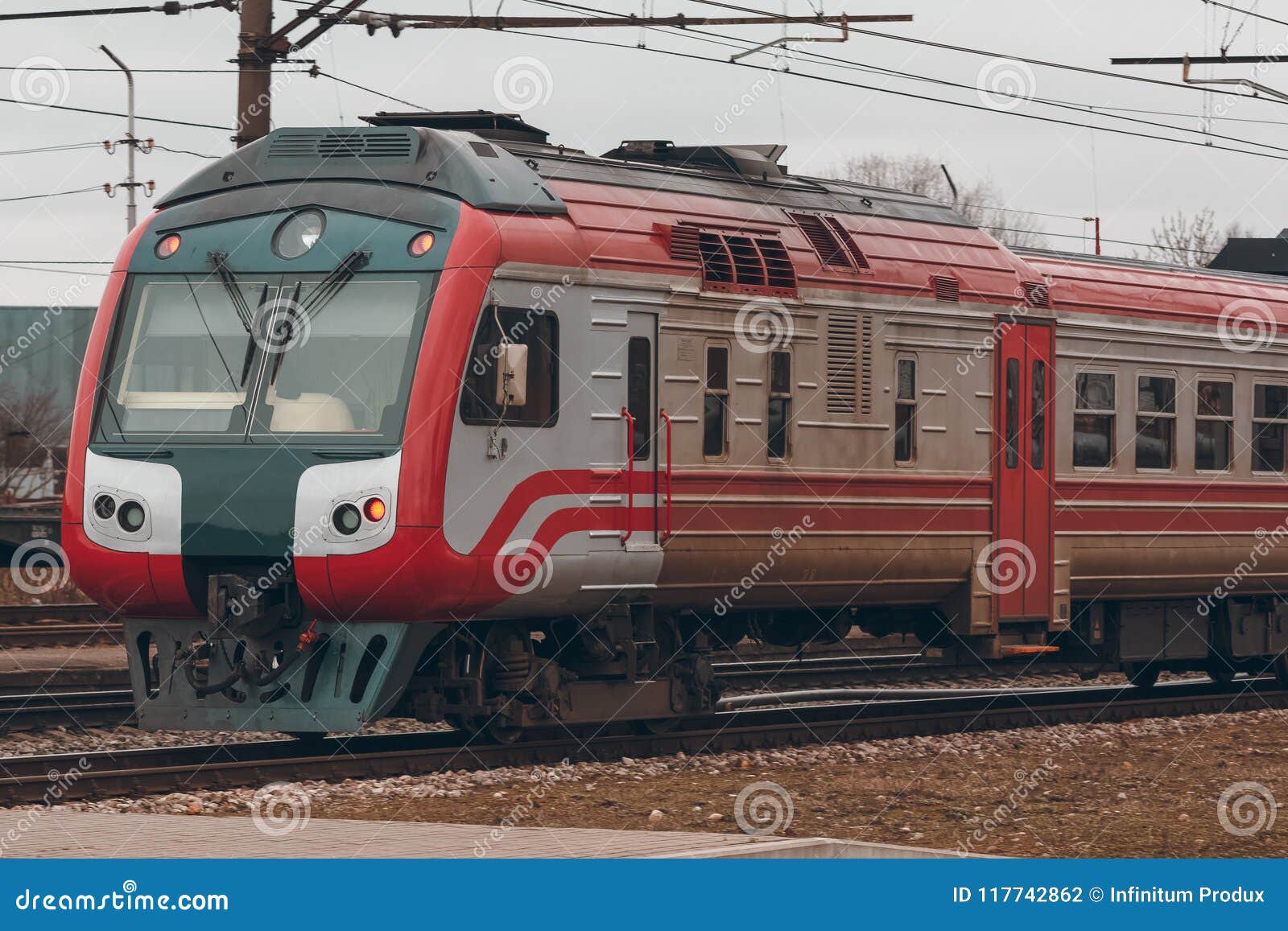 Red passenger train stock photo. Image of speed, travel - 117742862