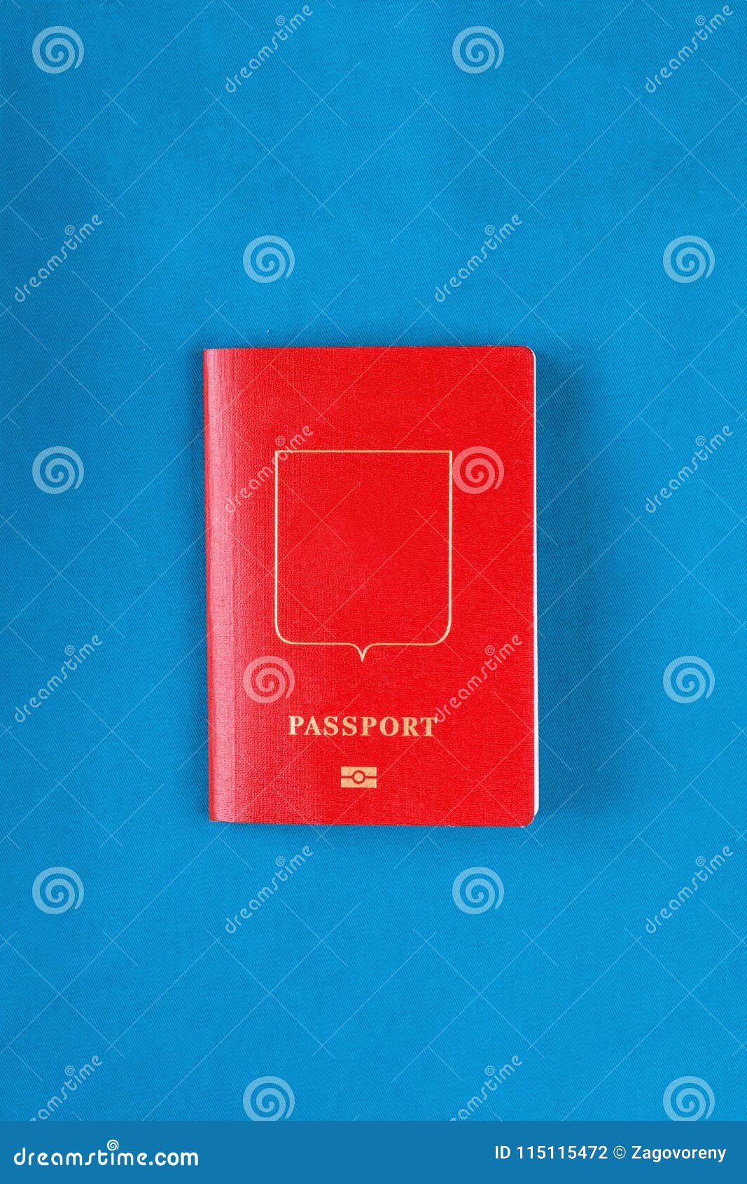 Passport on a Blue Background Stock Photo - Image of official, personal ...