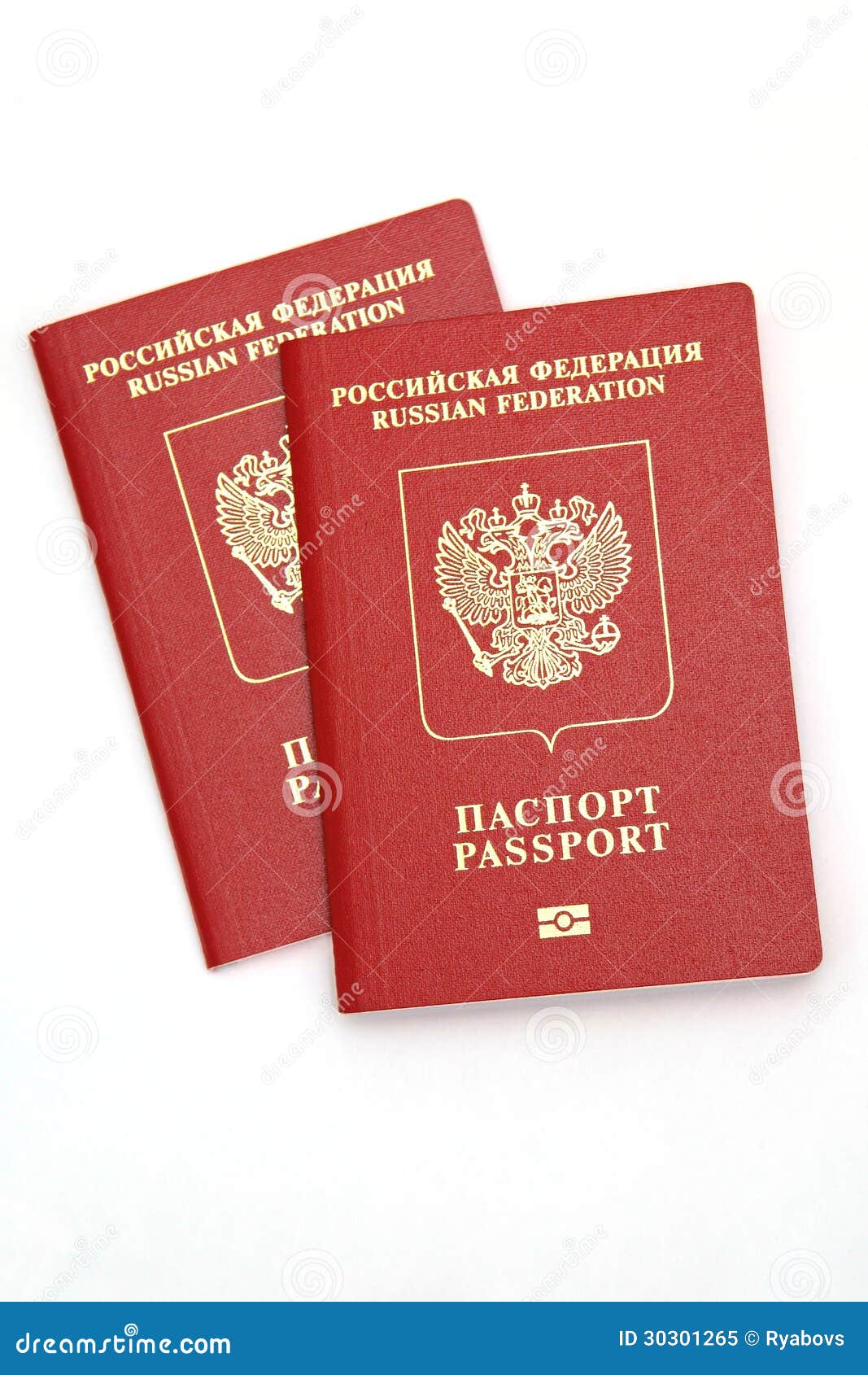 Red Passport Lying on a White Background Stock Image - Image of paper ...