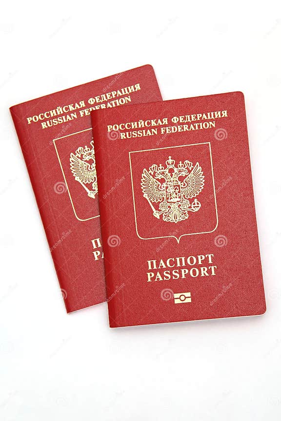 Red Passport Lying on a White Background Stock Image - Image of paper ...