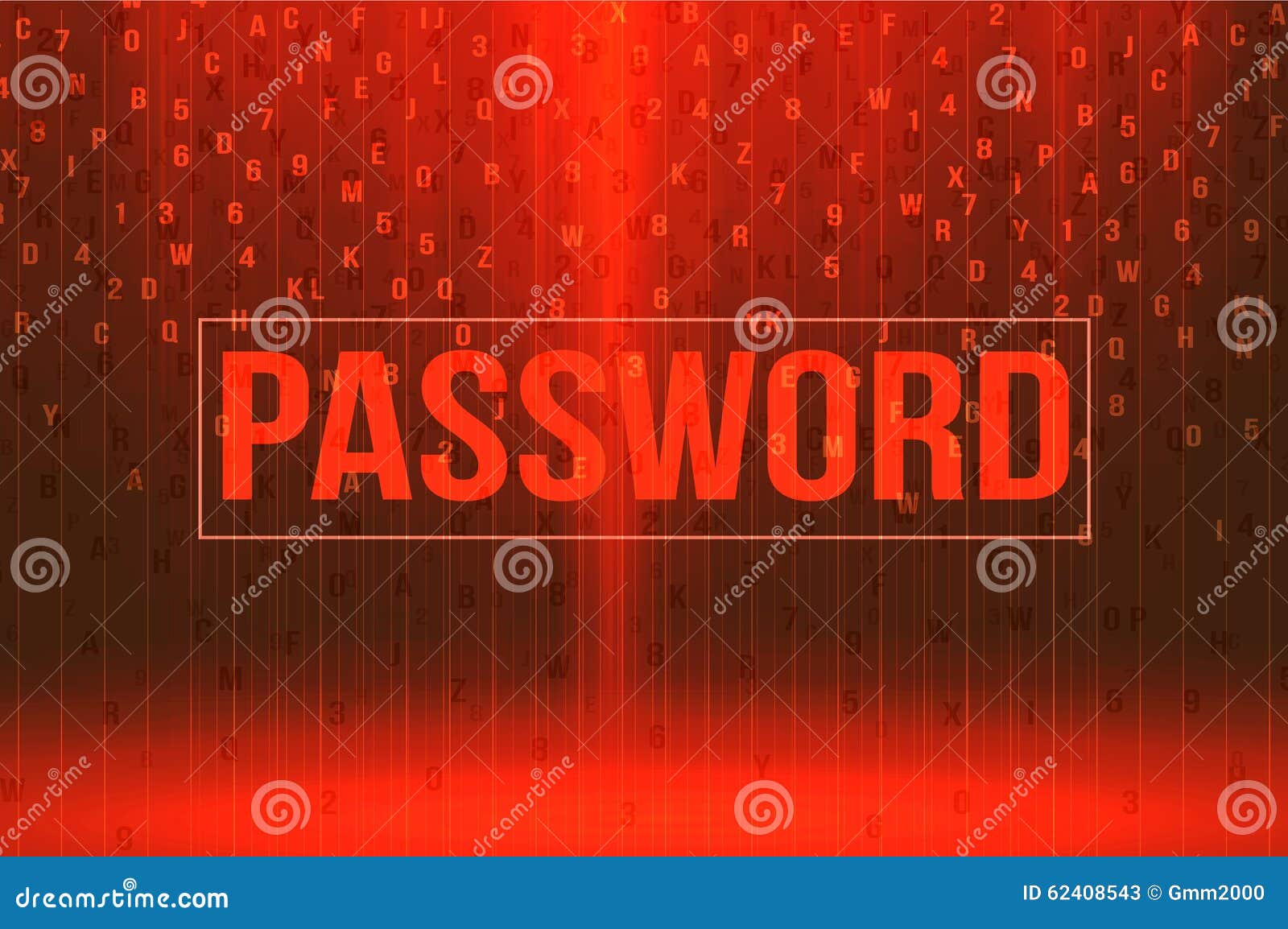 Red Password Background Security Concept Stock Illustration ...