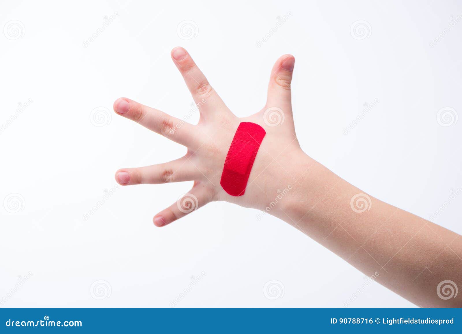 Red patch on hand stock photo. Image of healthcare, closeup - 90788716