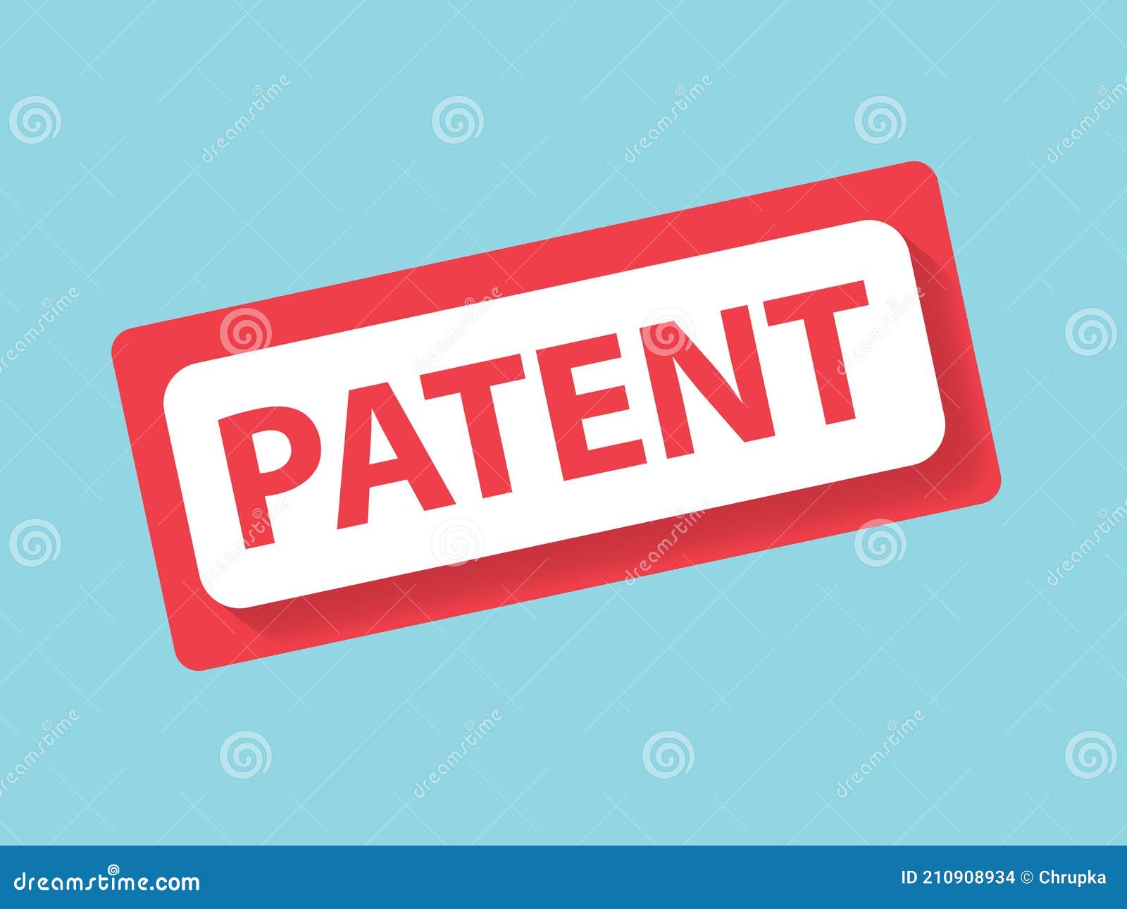 Red patent banner icon stock vector. Illustration of innovation - 210908934