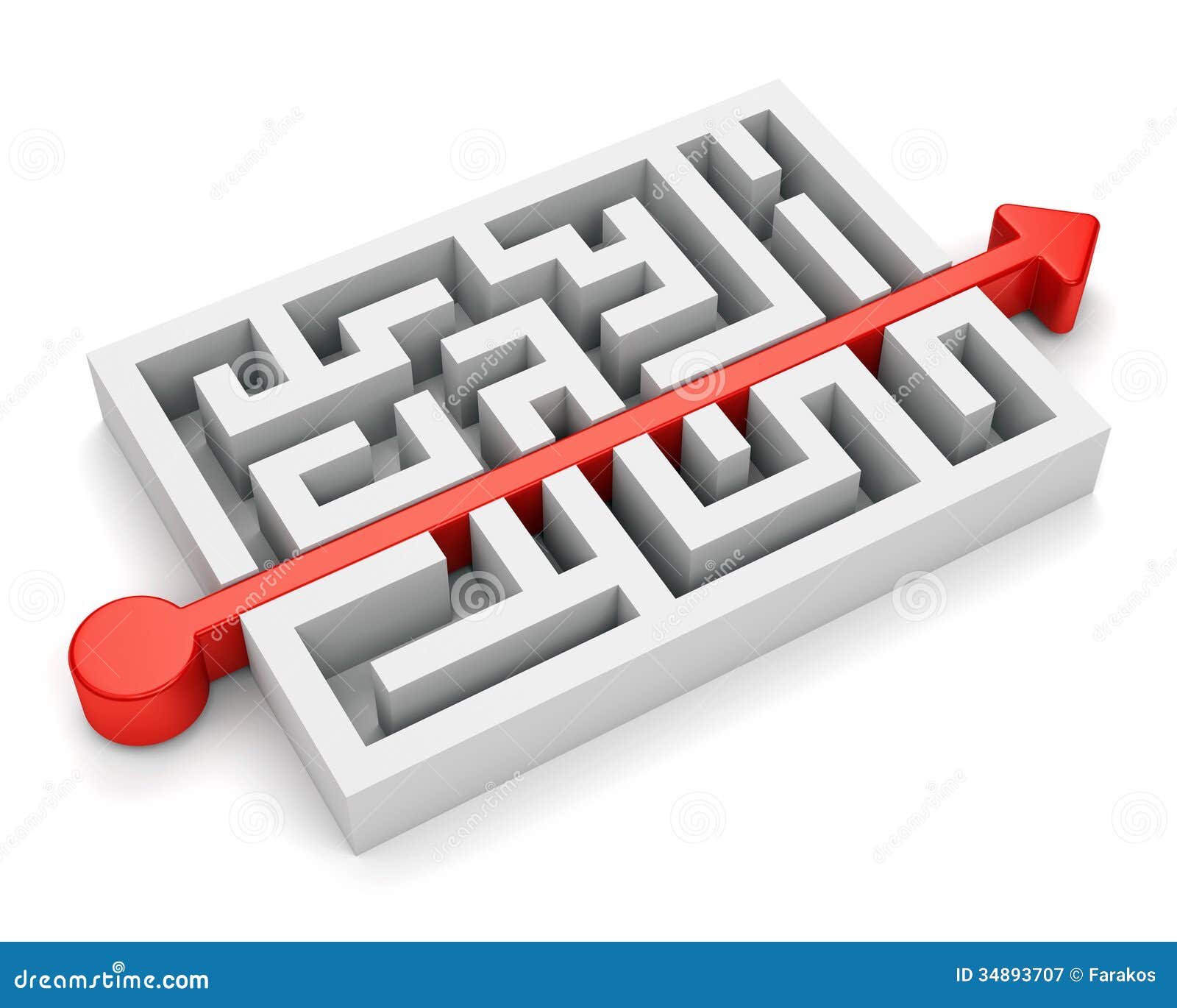 Red Path Across Labyrinth Royalty-Free Stock Photography ...