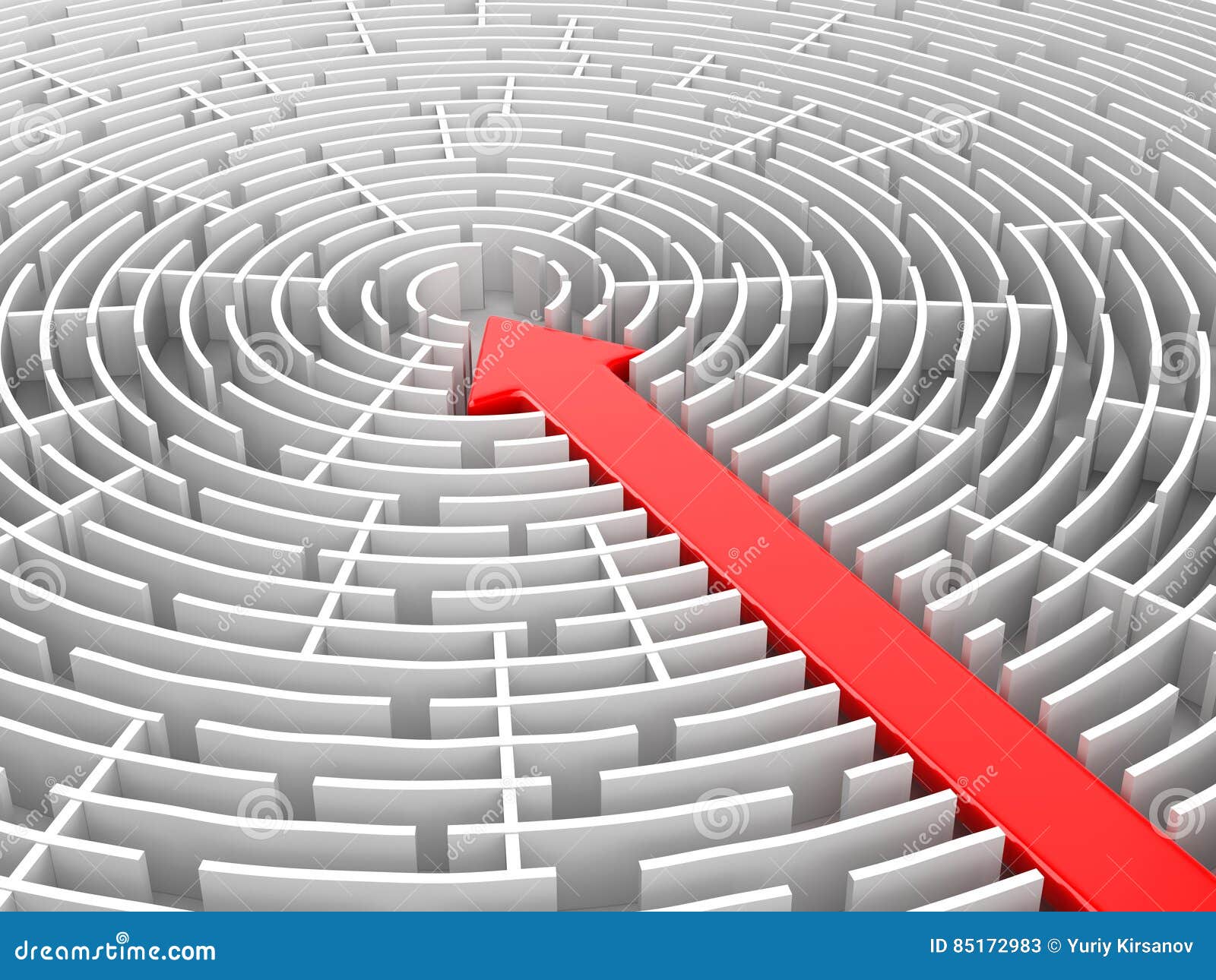 Red path across labyrinth stock illustration. Illustration of success ...