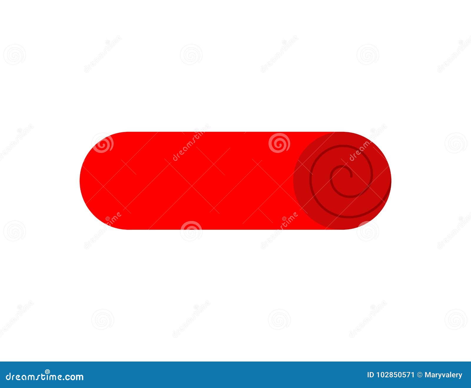 Red Path Isolated. Red Carpet on Roll Stock Vector - Illustration of ...