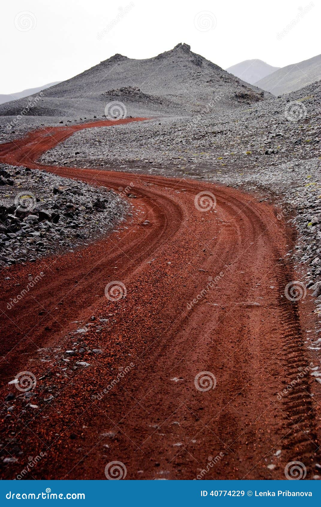 Red path in wasteland stock image. Image of desertification - 40774229