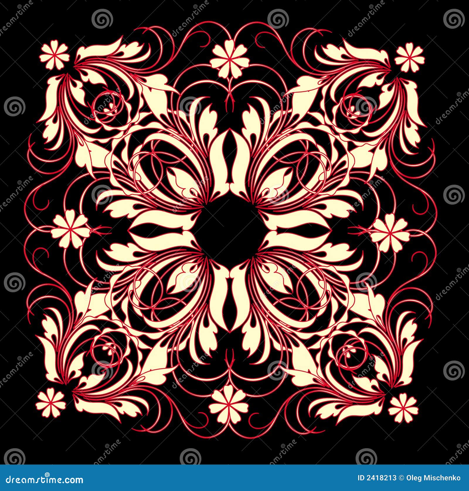 Red Pattern stock vector. Illustration of natural, ornament - 2418213