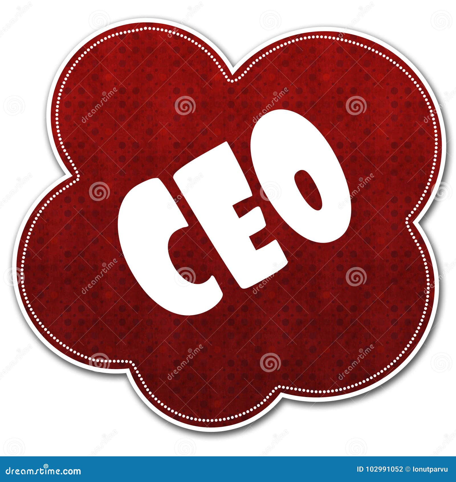 Red Pattern Cloud with CEO Text Written on it. Stock Illustration ...