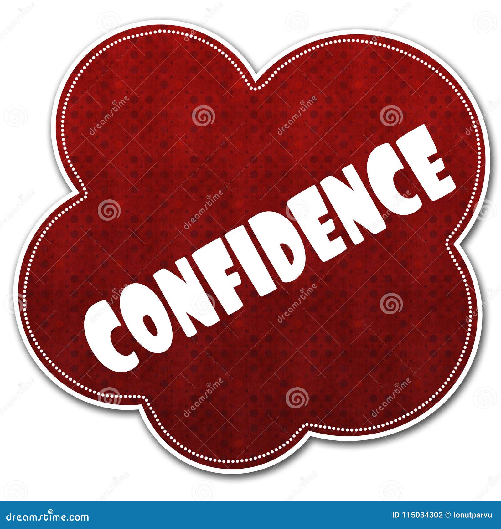 Red Pattern Cloud with CONFIDENCE Text Written on it. Stock ...