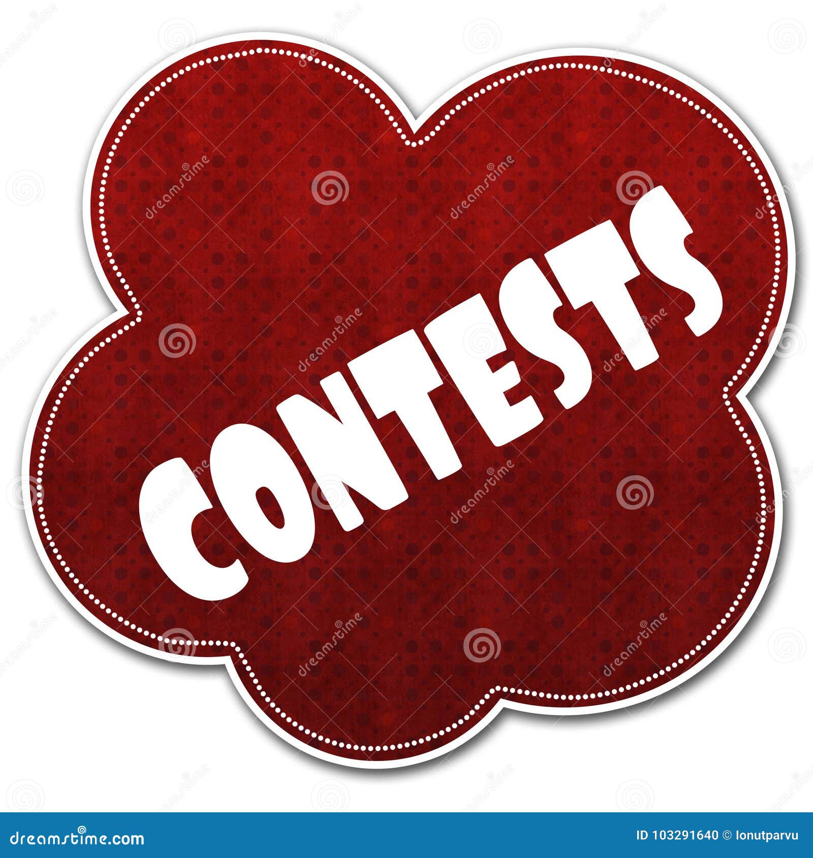 Red Pattern Cloud with CONTESTS Text Written on it. Stock Illustration ...