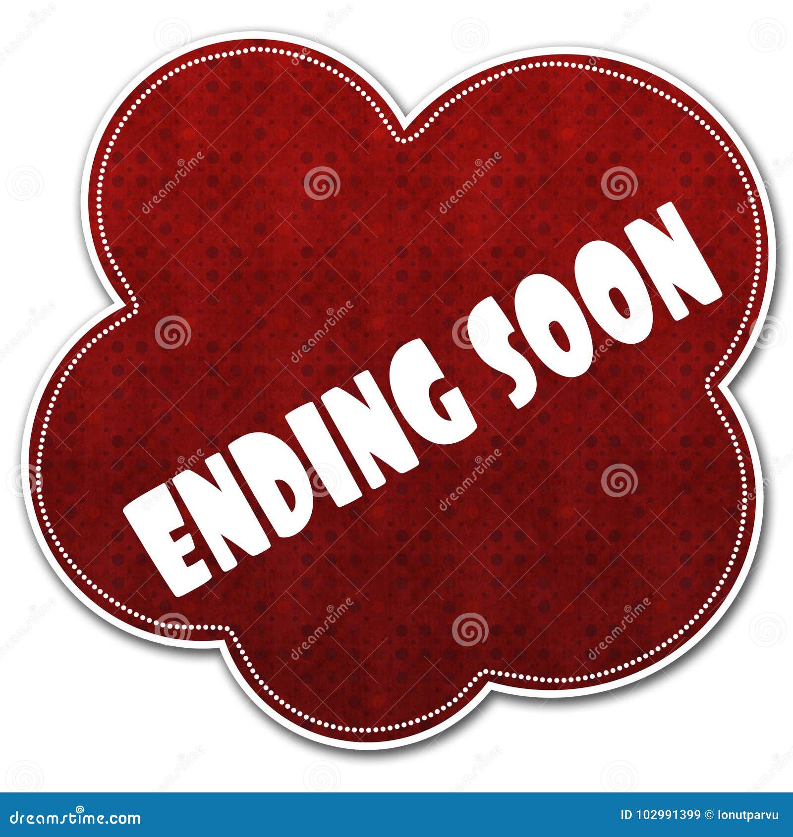 Red Pattern Cloud with ENDING SOON Text Written on it. Stock ...