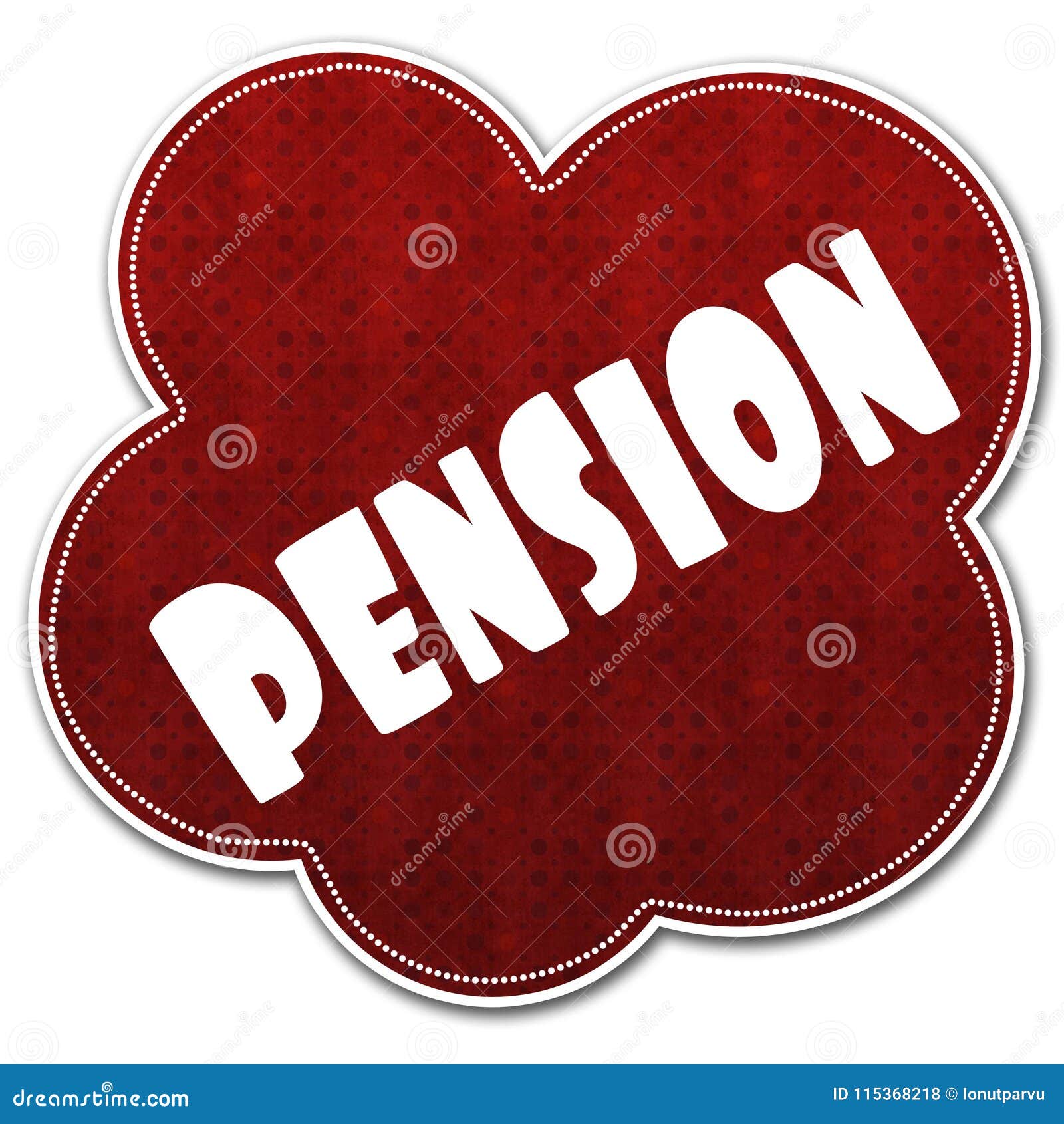 Red Pattern Cloud with PENSION Text Written on it. Stock Illustration ...