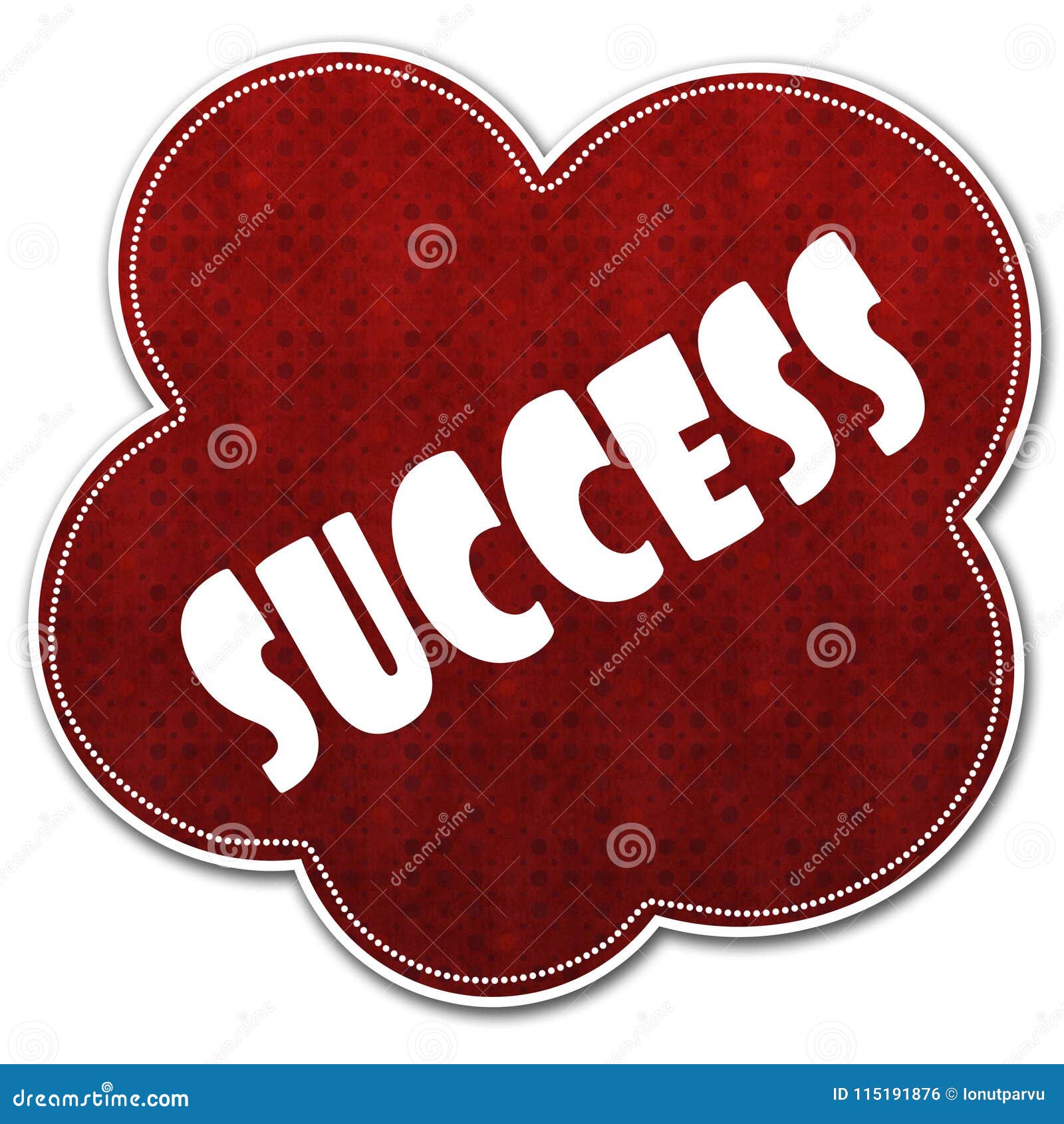 Red Pattern Cloud with SUCCESS Text Written on it. Stock Illustration ...