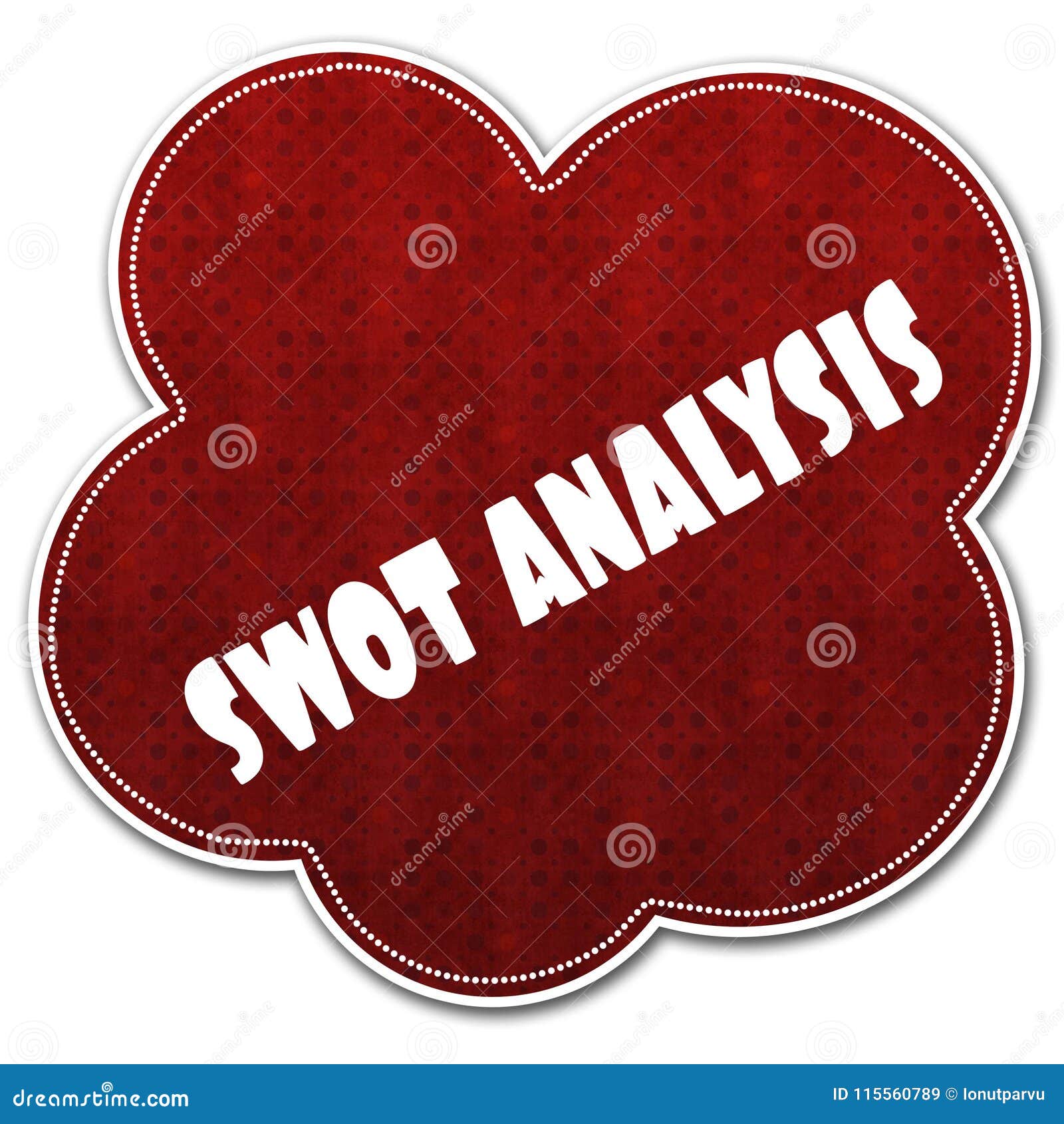 Red Pattern Cloud with SWOT ANALYSIS Text Written on it. Stock ...