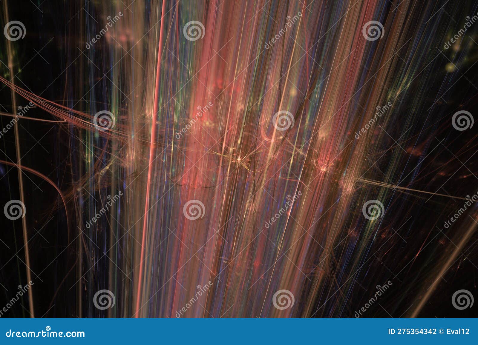 Red Pattern of Crooked Vertical Rays on a Black Background. Stock ...