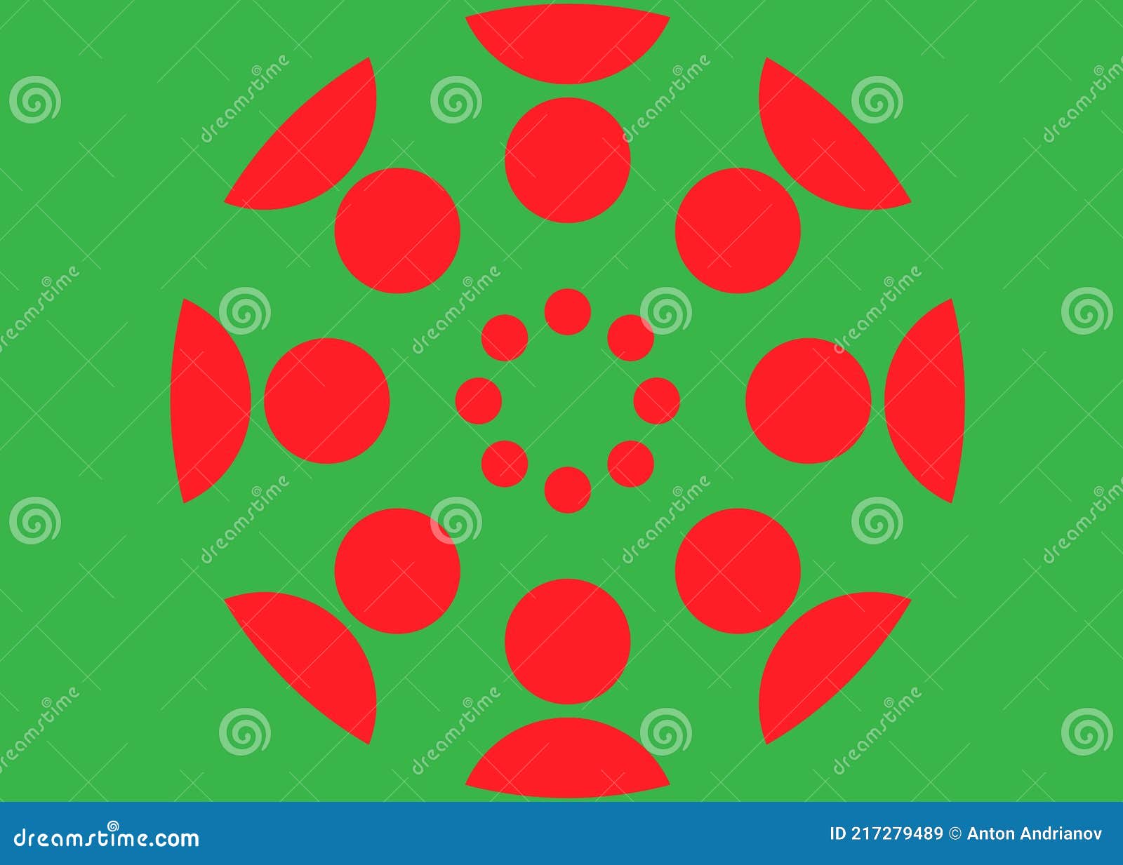 Red Pattern on a Green Background. Stock Vector - Illustration of ...