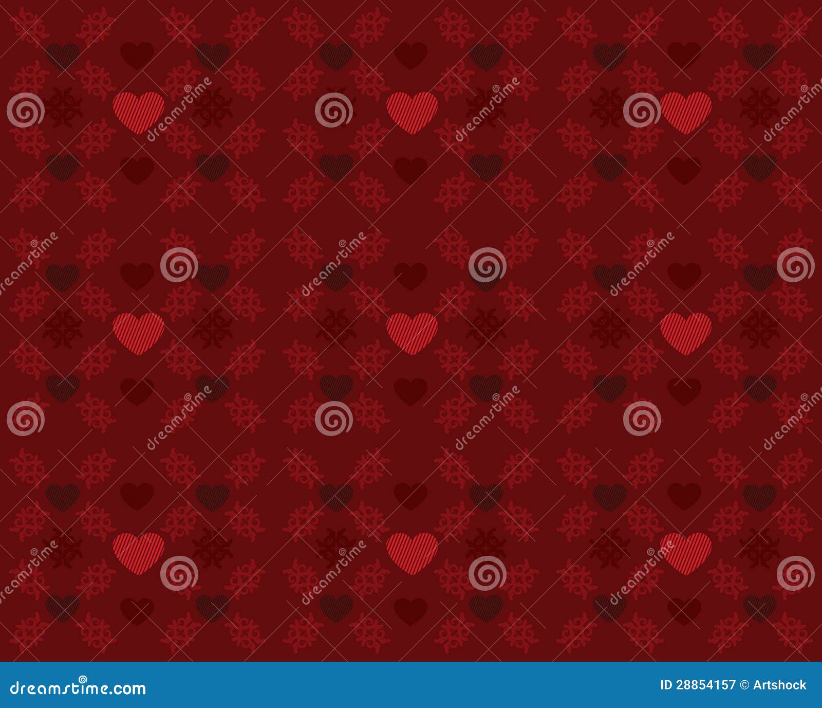 Red pattern with hearts stock vector. Illustration of grunge - 28854157