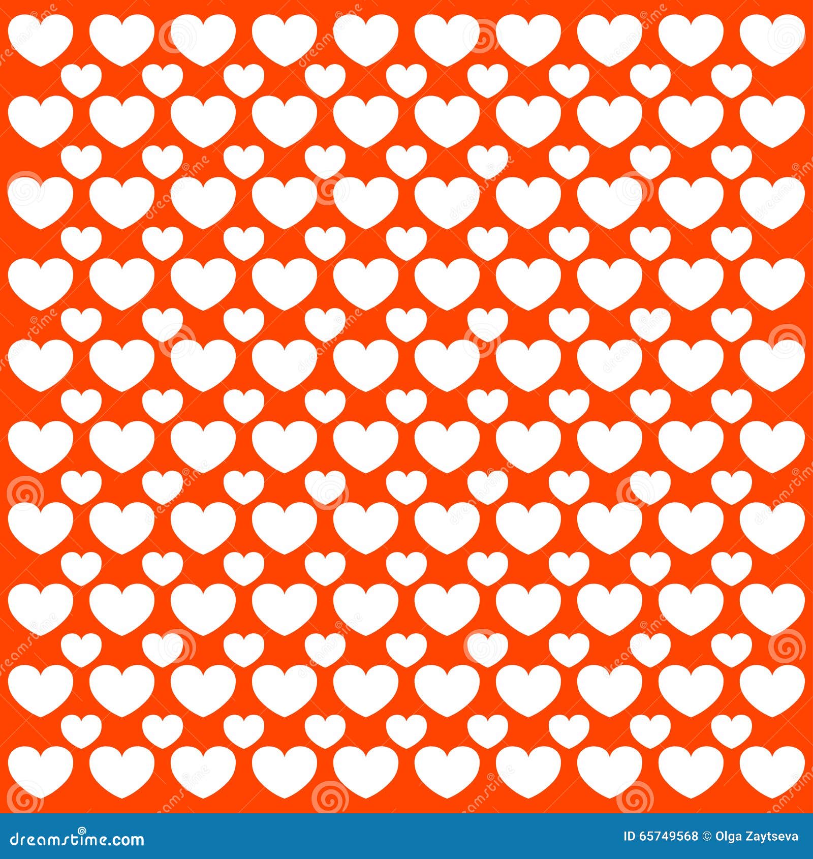 Red pattern with hearts stock illustration. Illustration of romance ...