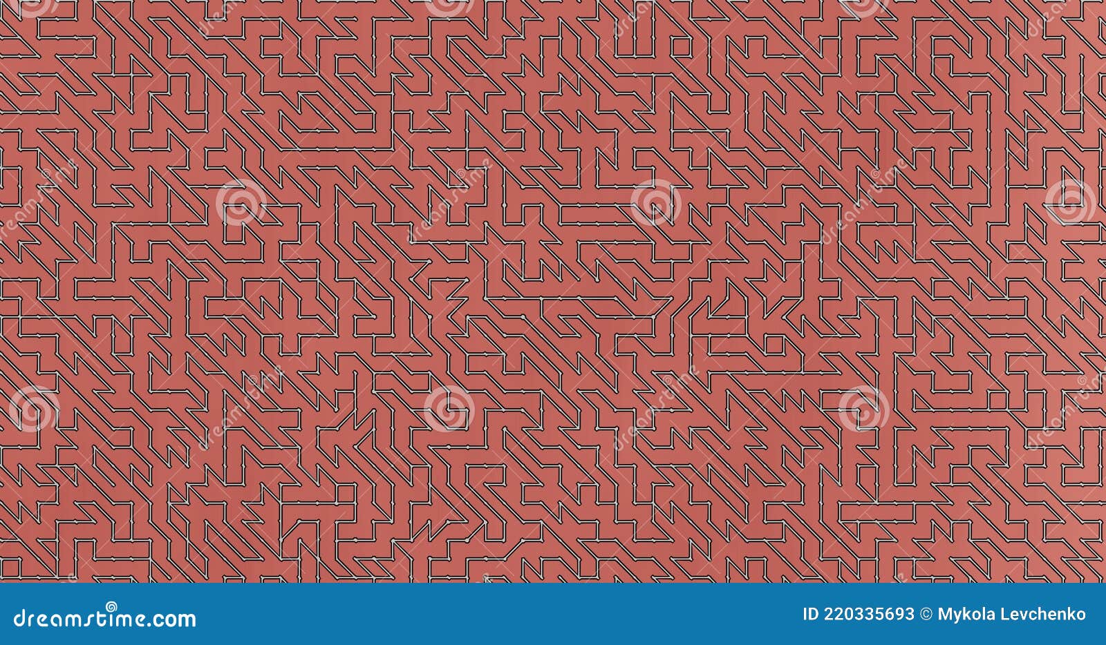 Red Pattern Maze Background Wallpaper 3d Illustration Stock ...