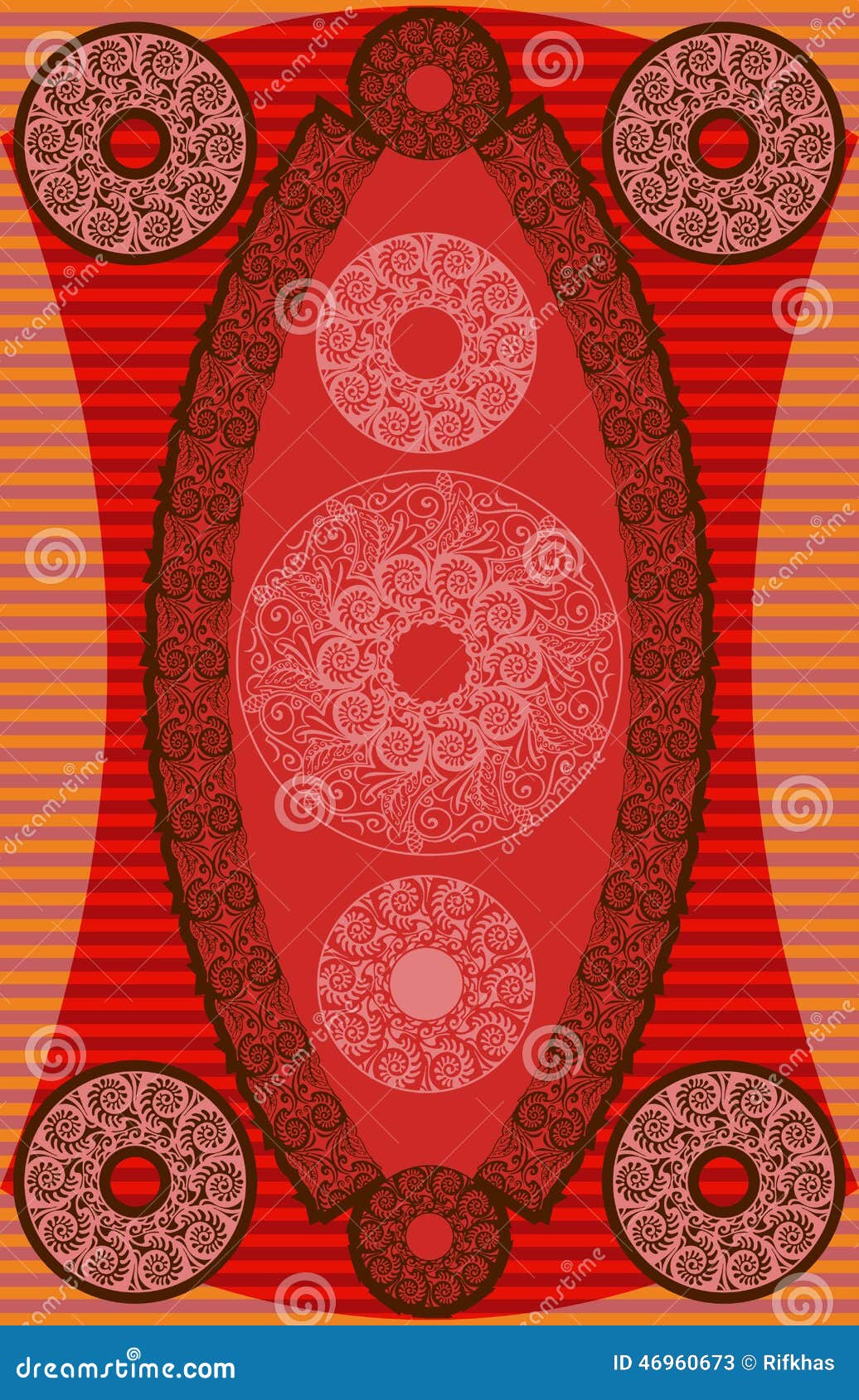 Red pattern on the shirt. stock illustration. Illustration of ...