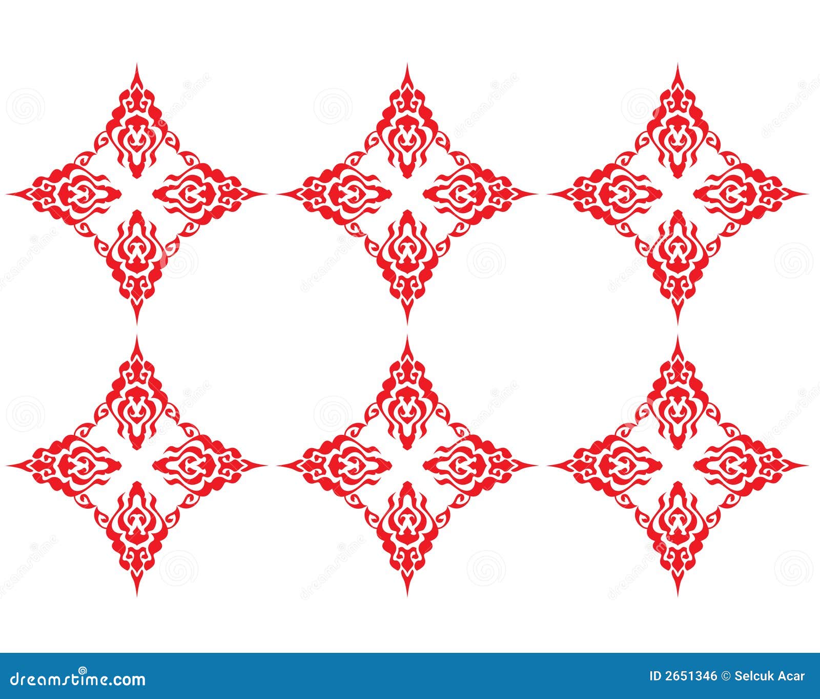 Red patterns stock vector. Illustration of heritage, graphic - 2651346