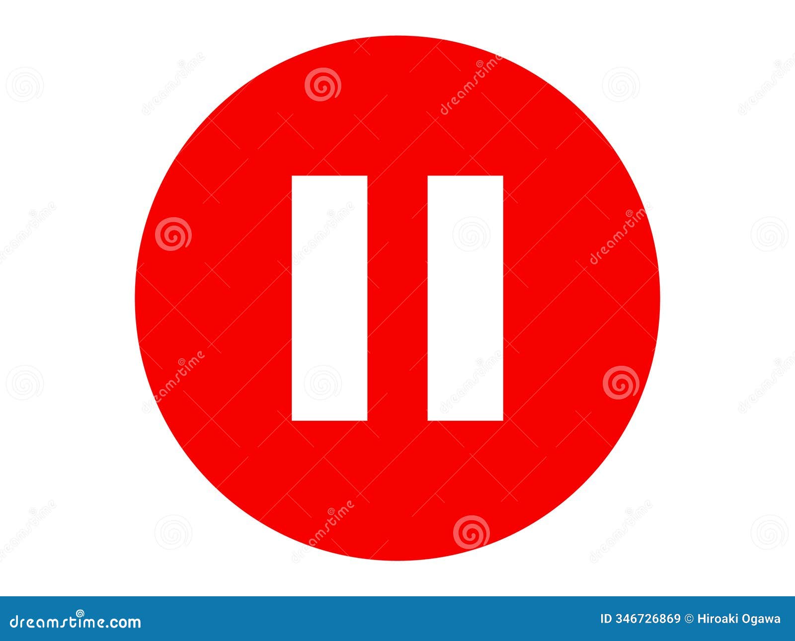 Red pause button icon stock illustration. Illustration of operation ...