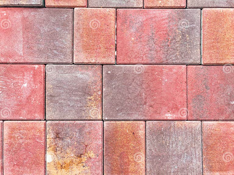 Red Paving Slabs As an Abstract Background. Texture Stock Image - Image ...