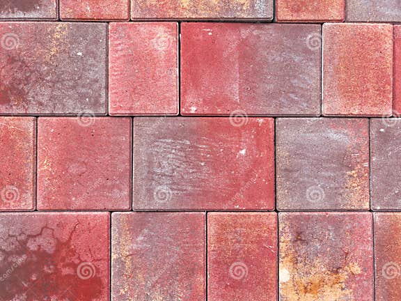 Red Paving Slabs As an Abstract Background. Texture Stock Image - Image ...