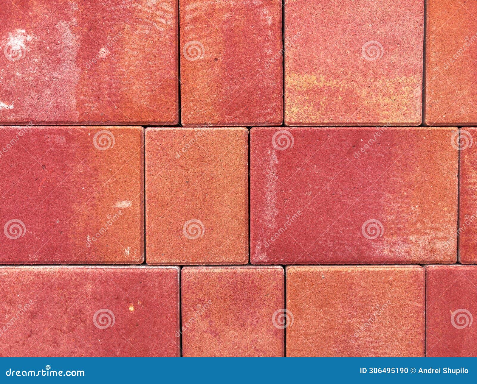 Red Paving Slabs As an Abstract Background. Texture Stock Photo - Image ...