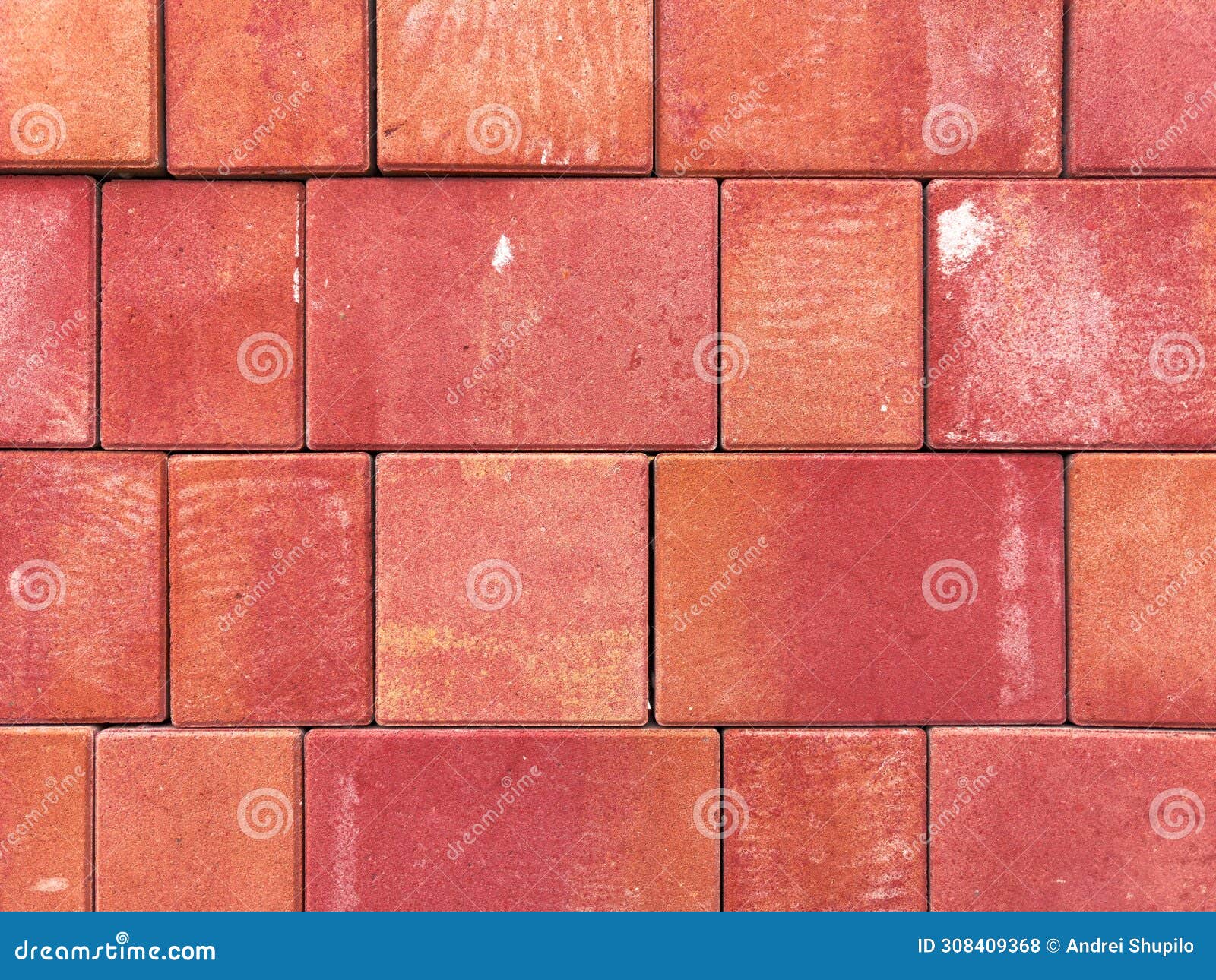 Red Paving Slabs As an Abstract Background. Texture Stock Photo - Image ...