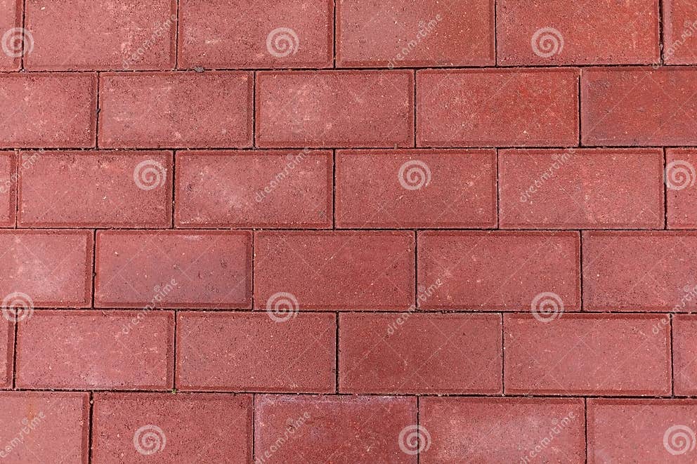 Red Paving Slabs Texture Background Stock Image - Image of path ...