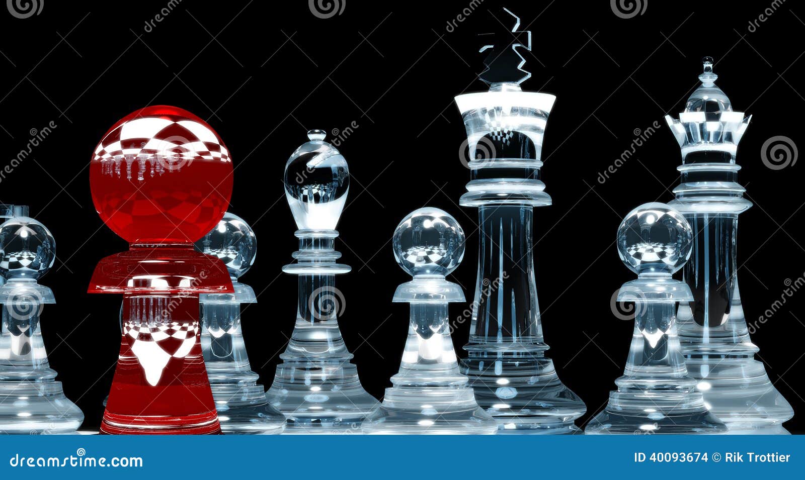 Red Pawn - chess stock illustration. Illustration of glass - 40093674