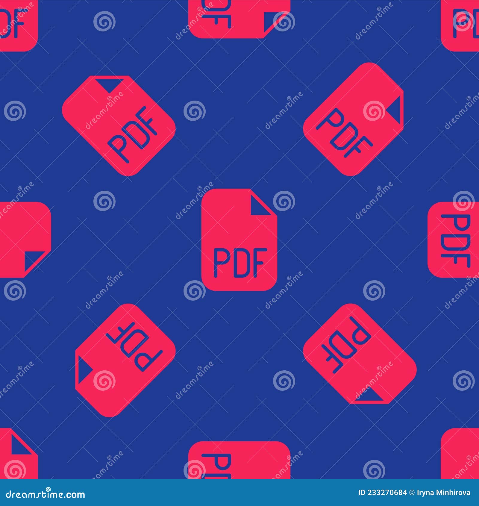 Red PDF File Document. Download Pdf Button Icon Isolated Seamless ...