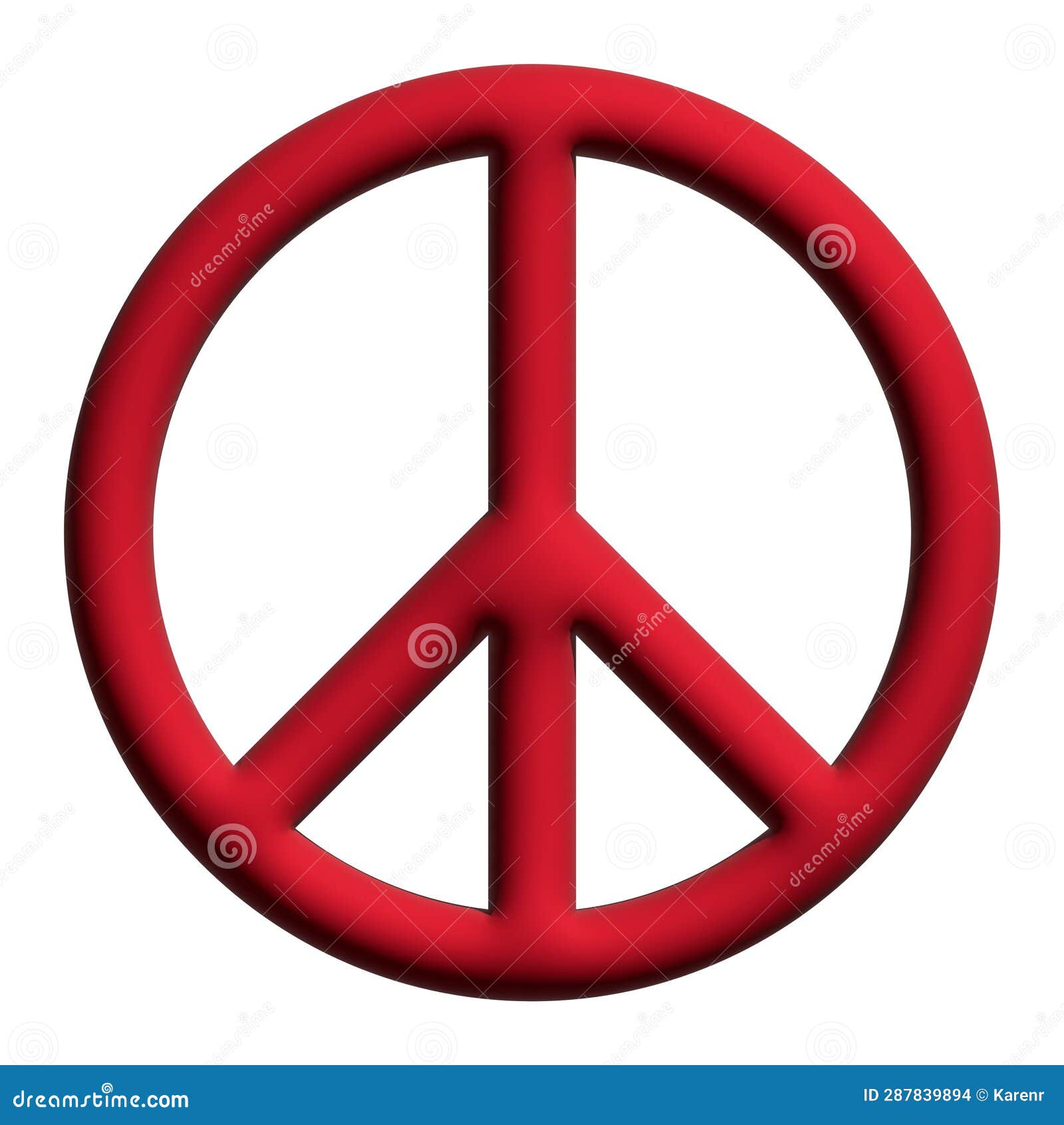 Red Peace Sign Isolated on White Stock Illustration - Illustration of ...