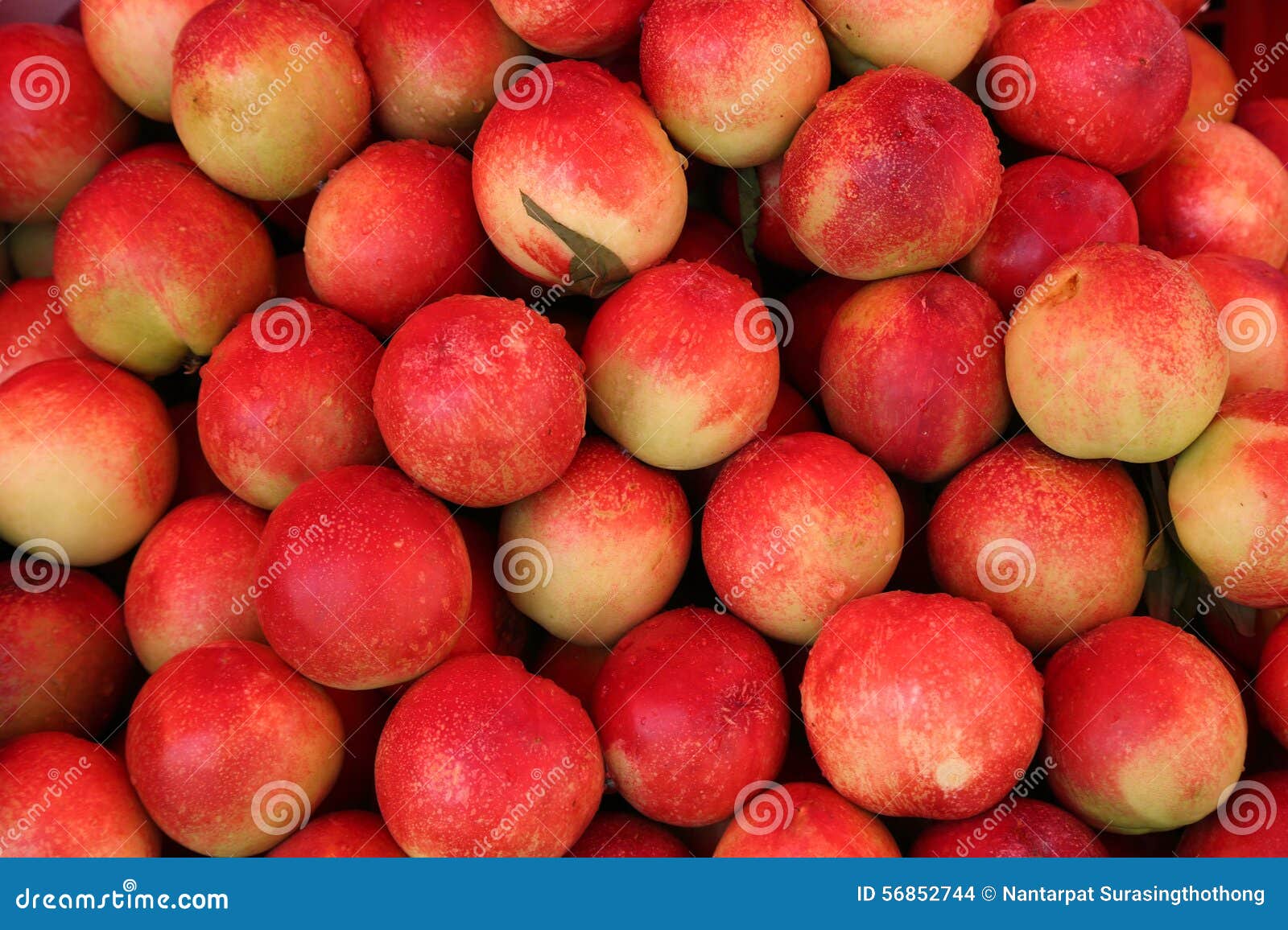 Red Peaches in China S Market Stock Photo - Image of nourishment ...