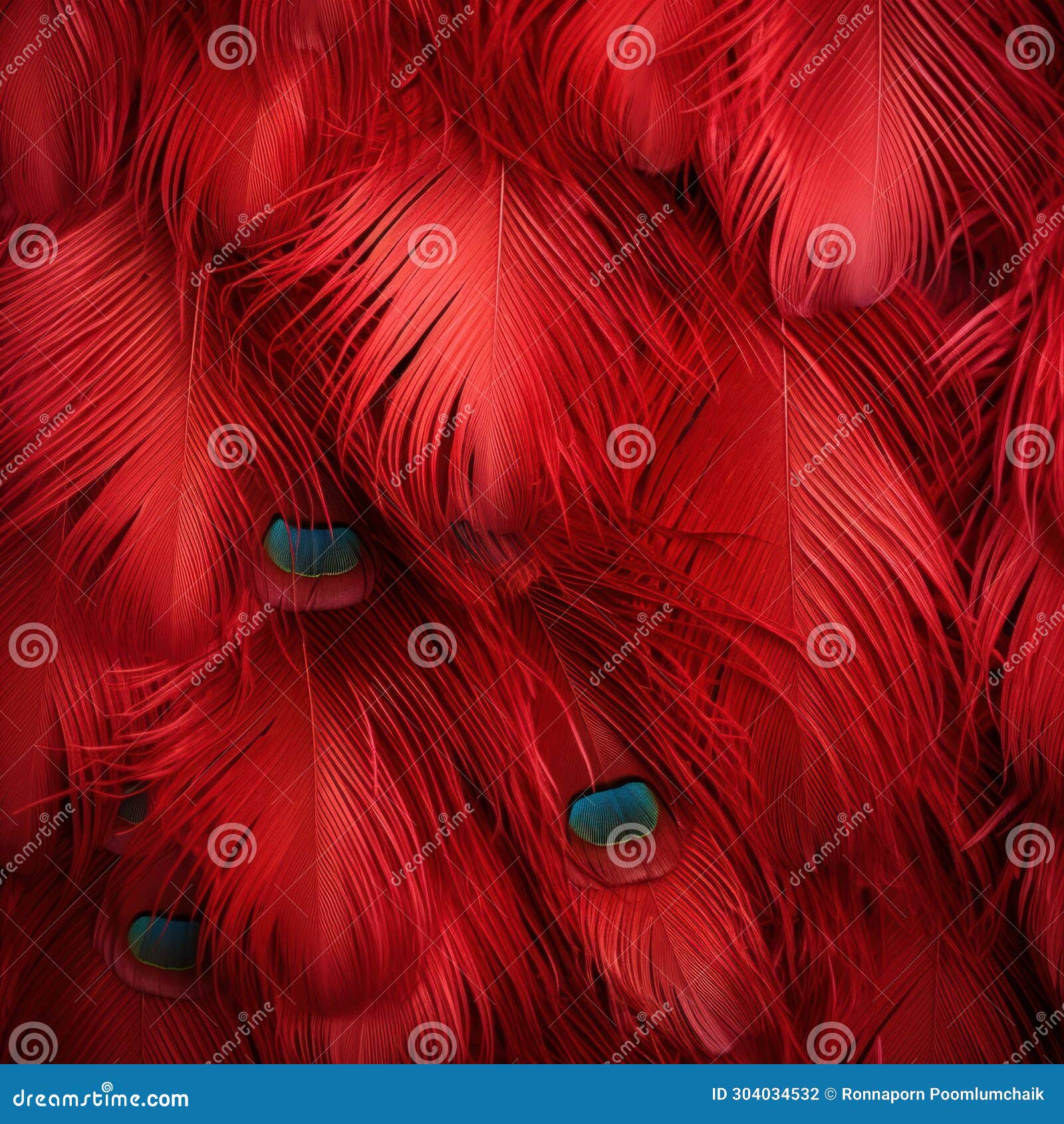 Red Peacock Feathers As a Background Stock Illustration - Illustration ...