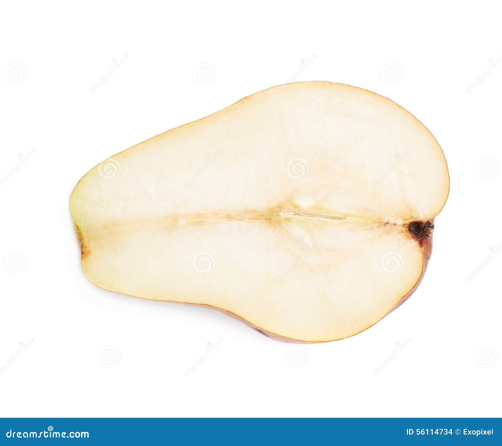 Red Pear Cut in Half Isolated Stock Photo - Image of healthy, nature ...