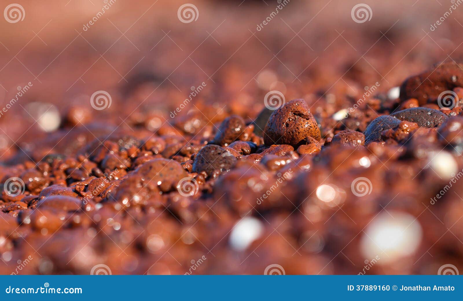 Red Pebbles stock photo. Image of shoreline, pebble, rabida - 37889160
