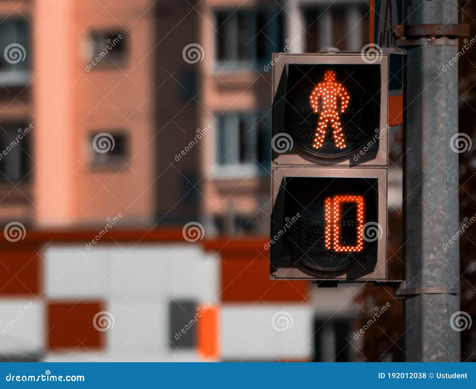 Red Pedestrian Traffic Light Stock Photo - Image of urban, pedestrian ...