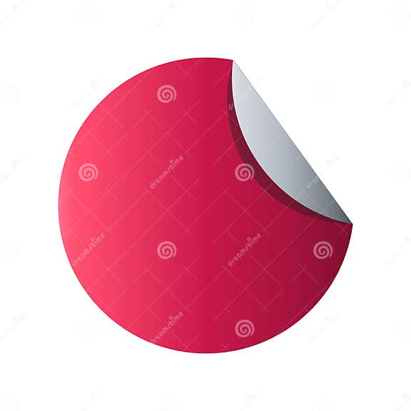 Peeling Label Sticker Isolated on White Background. Realistic Paper ...