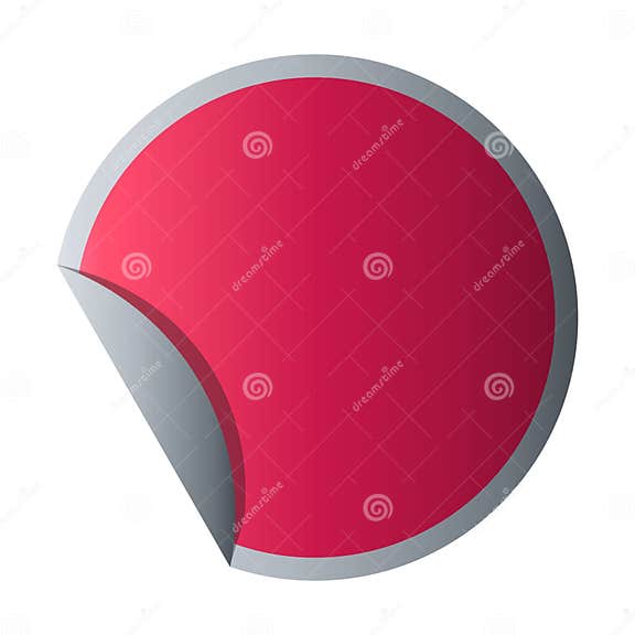 Peeling Label Sticker Isolated on White Background. Realistic Paper ...