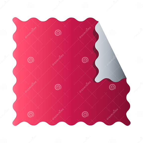 Peeling Label Sticker Isolated on White Background. Realistic Paper ...