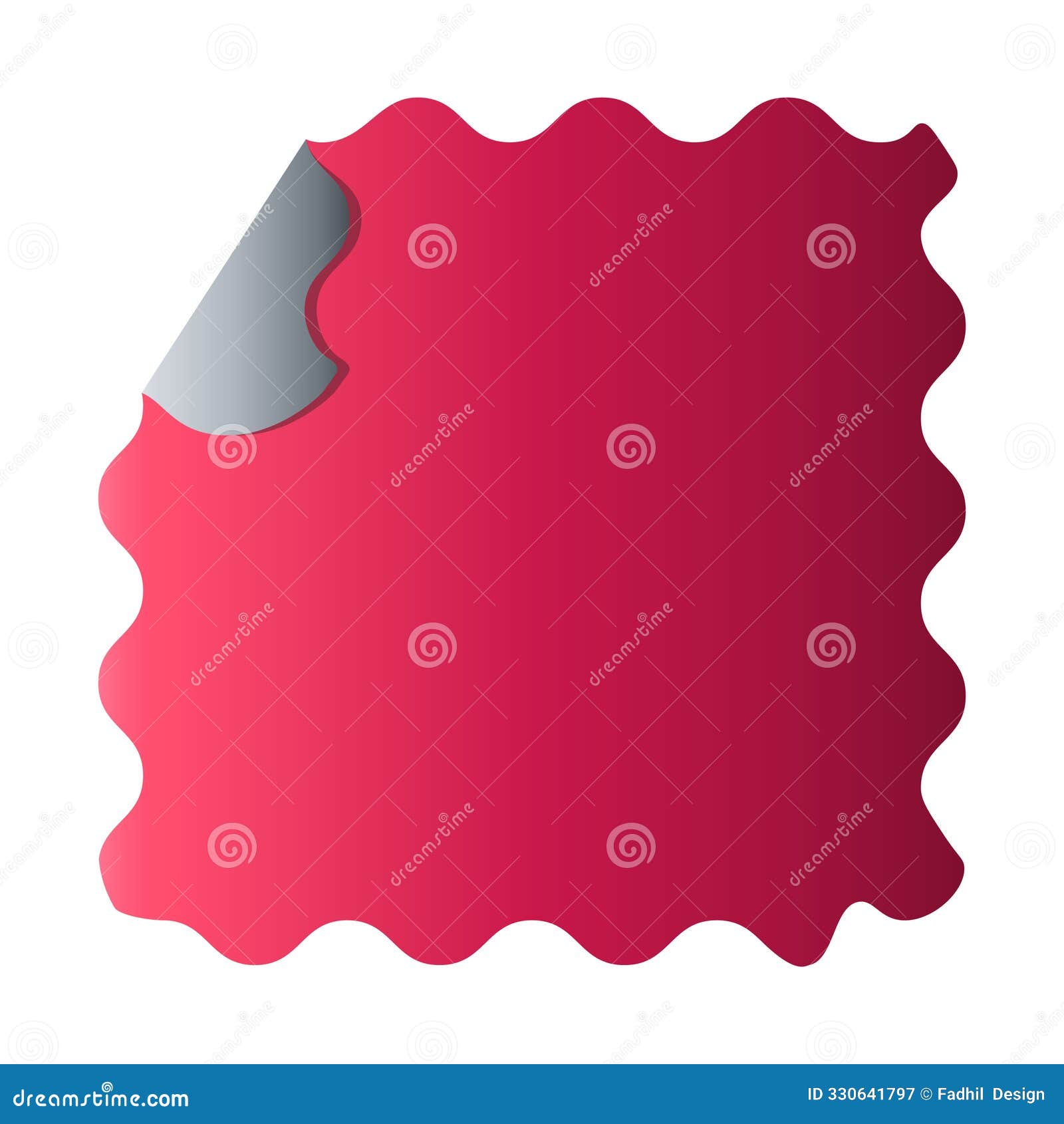 Peeling Label Sticker Isolated on White Background. Realistic Paper ...